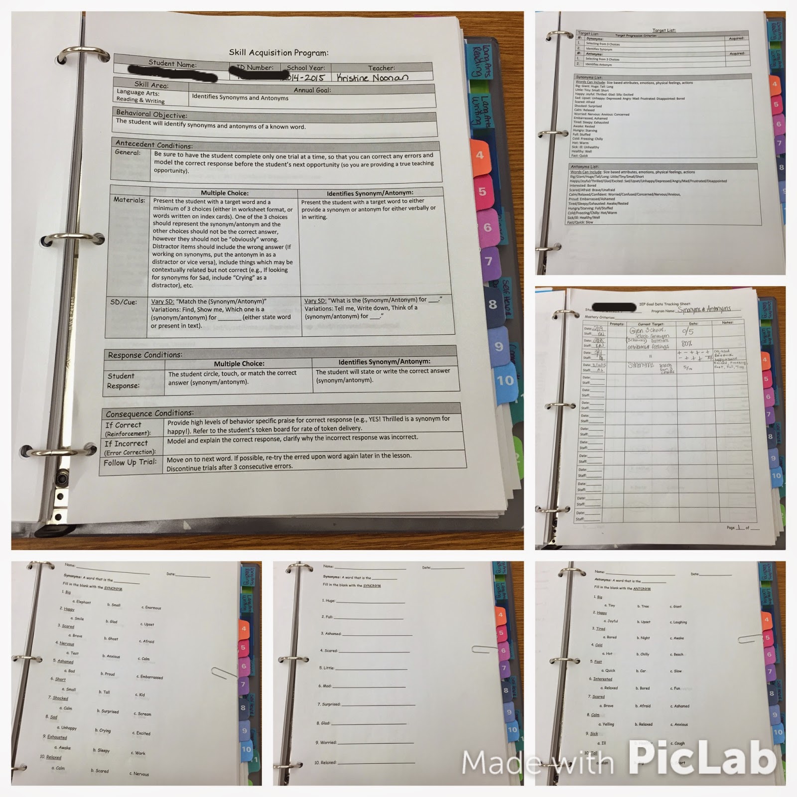Student Data Books: Getting Organized!! | TEST SITE